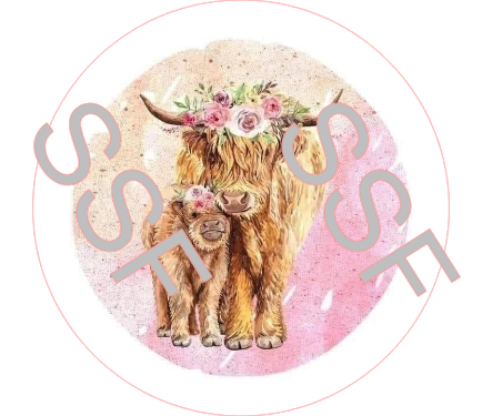 Highland Cow Digital Cardstock Cutouts| Southern Scents Fragrances