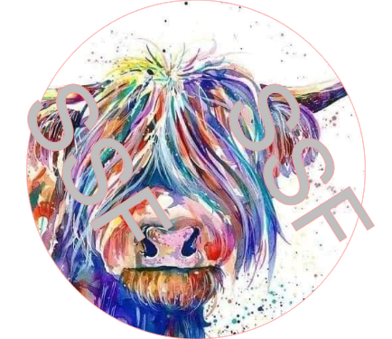 Highland Cow Digital Cardstock Cutouts| Southern Scents Fragrances